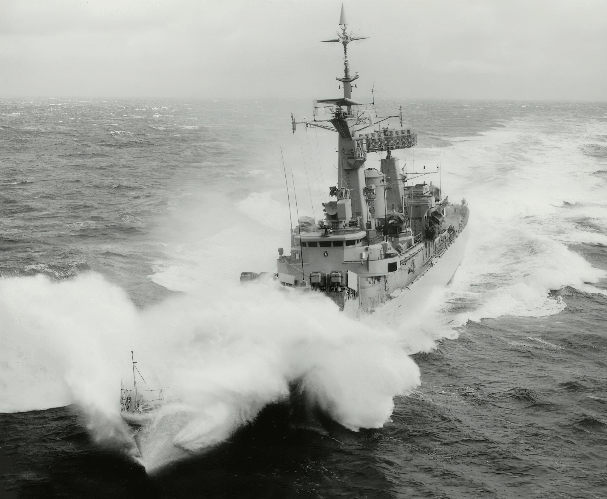 HMS Leander (F109) Photo Print - In Rough Sea - Royal Navy Leander Cla ...