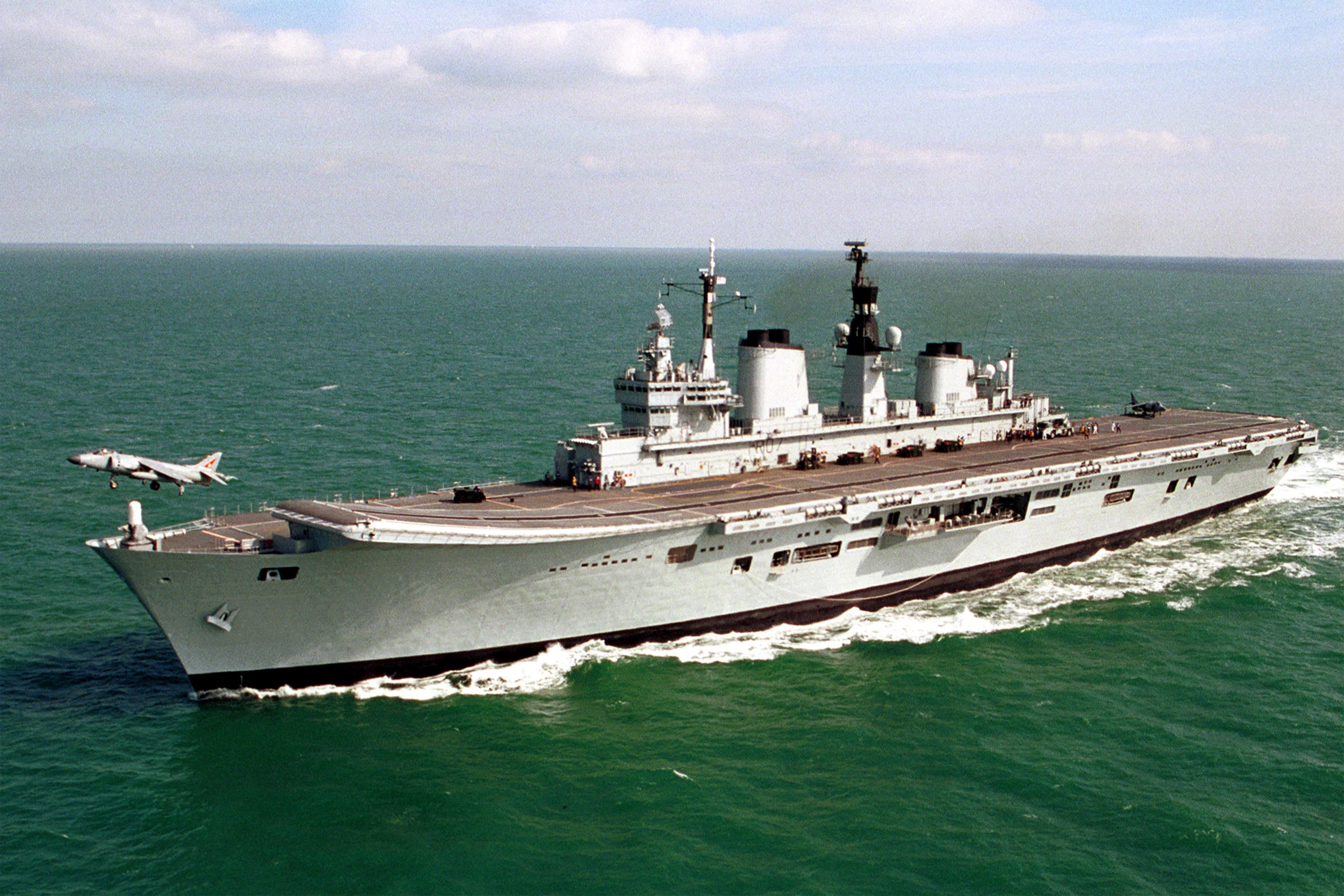 HMS Ark Royal (R07) Photo Print - Harrier Takeoff - Royal Navy Invinci ...