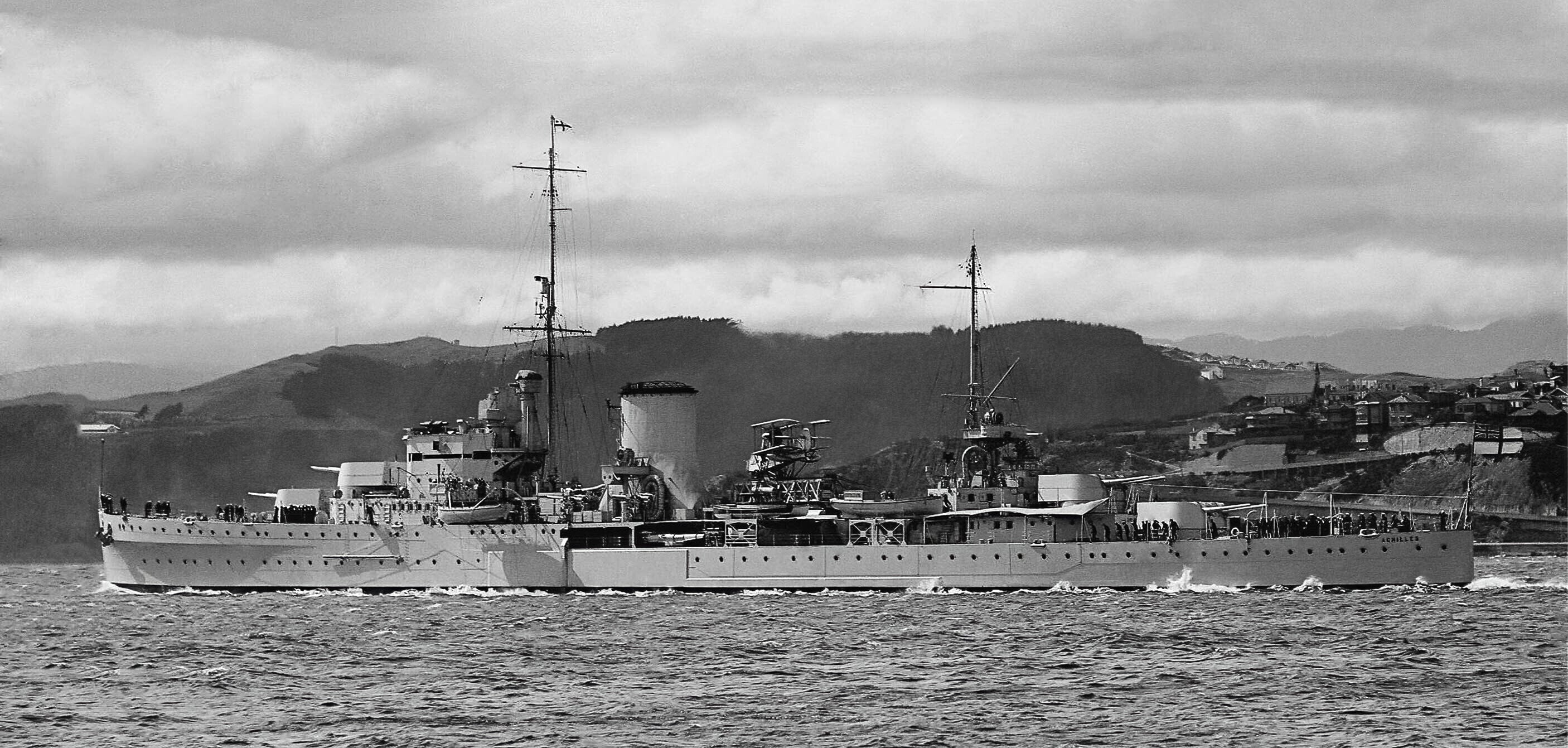 HMS Achilles (C70) Photo Print - Port Side View - Royal Navy Leander C ...
