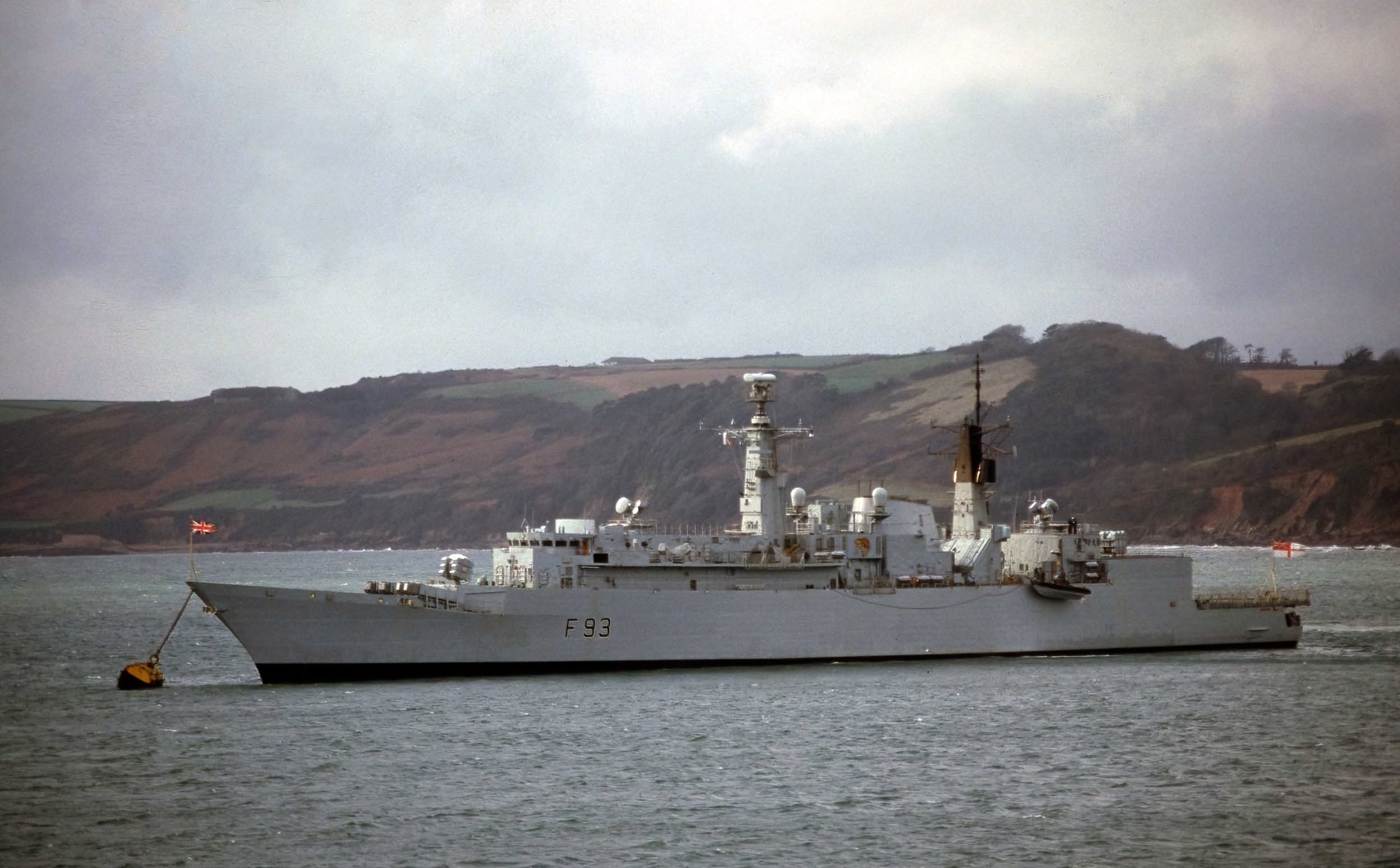 HMS Beaver (F93) Photo Print - At A Buoy - Royal Navy Type 22 Frigate ...