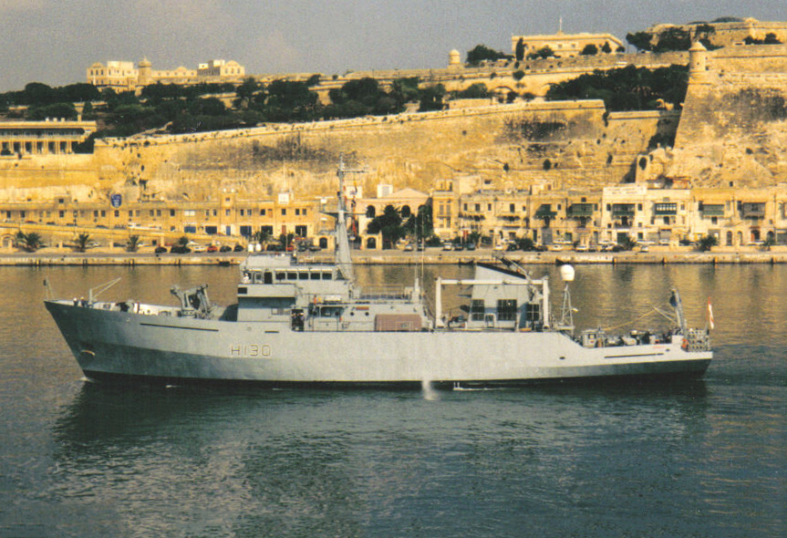 HMS Roebuck (H130) - Valletta Malta - Royal Navy Coastal Survey Vessel ...