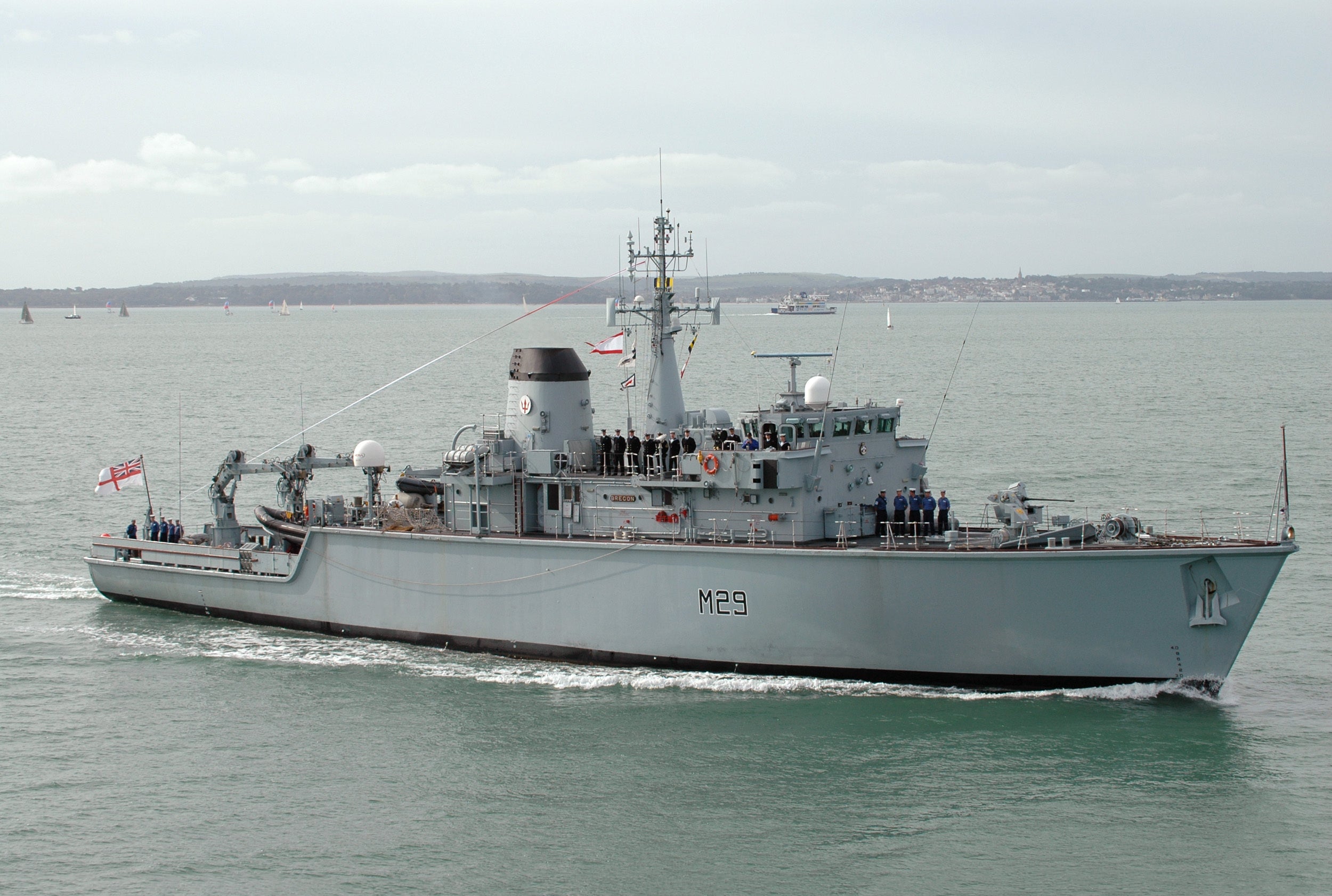 HMS Brecon (M29) Photo Print - Portsmouth - Royal Navy Hunt Class Mine ...
